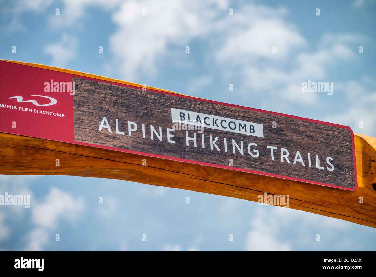 WHISTLER, CANADA - AUGUST 12, 2017: Blackcomb Alpine Hiking Trails sign ...