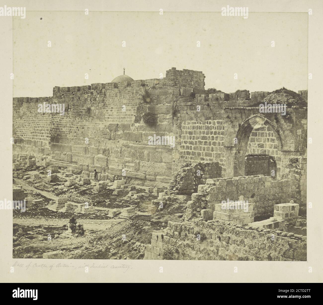 Wall of the Castle of Antonia, Jerusalem, still image, 1857, Robertson ...