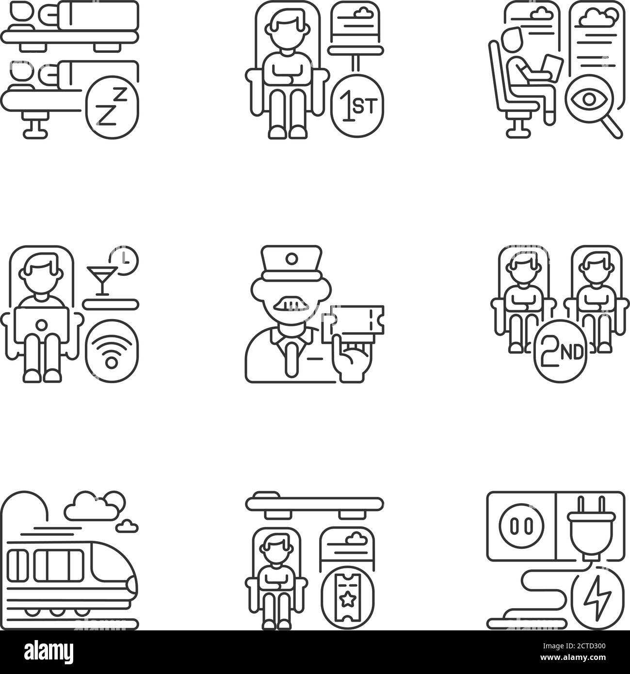 Transport services line icons Stock Vector Images - Alamy