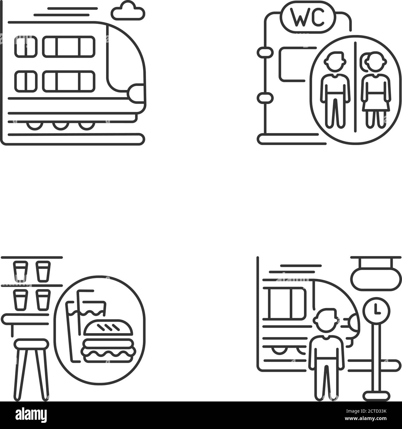 Car services outline icons Cut Out Stock Images & Pictures - Alamy