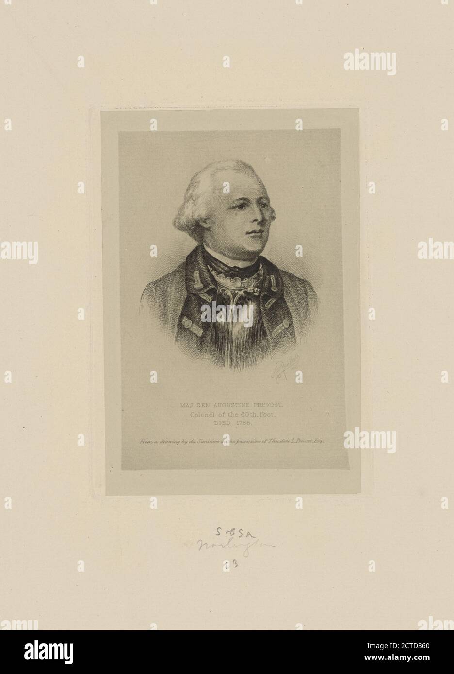 Maj. Gen. Augustine Prevost, Colonel of the 69th Foot, still image ...