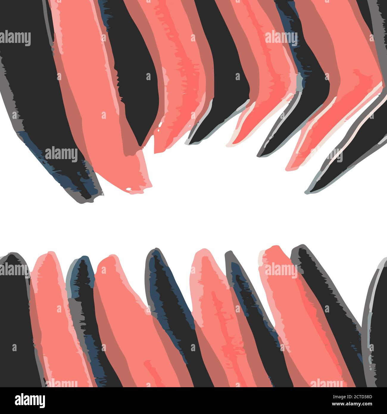 Seamless vector pattern with red and black sharp lines as frames Stock ...