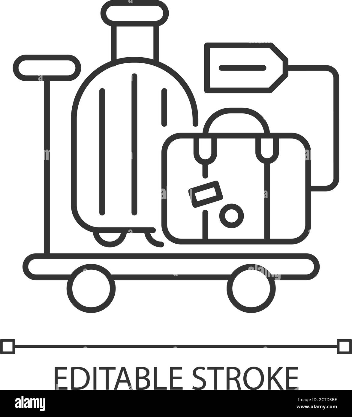 Baggage car linear icon Stock Vector Image & Art - Alamy