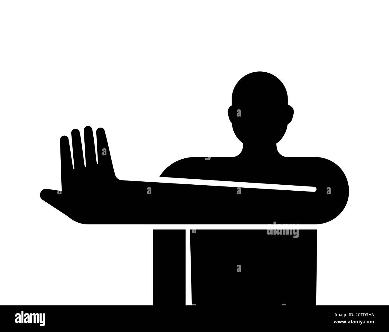 Stop man hand. Avast sign. vector illustration Stock Vector Image & Art ...