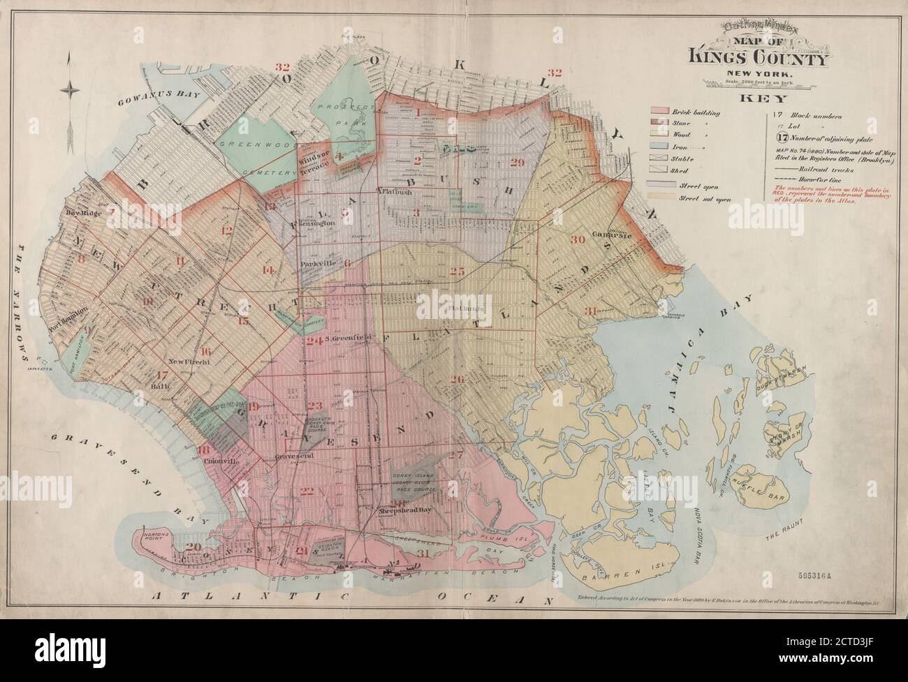 Outline & Index Map Kings County, New York., still image, Maps, 1890 ...