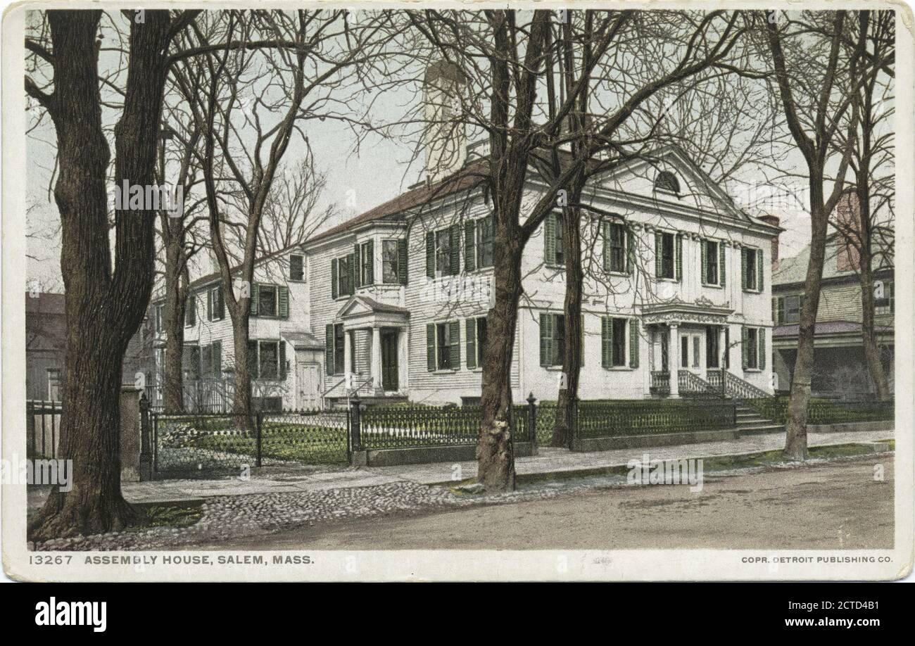 Assembly House, Salem, Mass., still image, Postcards, 1898 - 1931 Stock ...