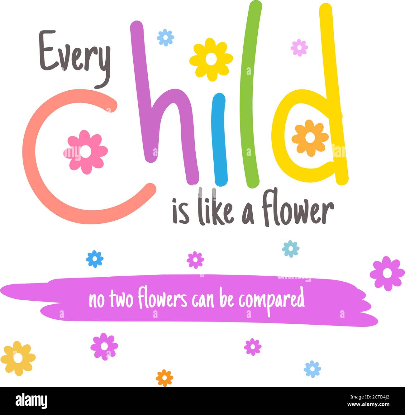 Happy Children's Day greeting card. Doodle letters on white background ...