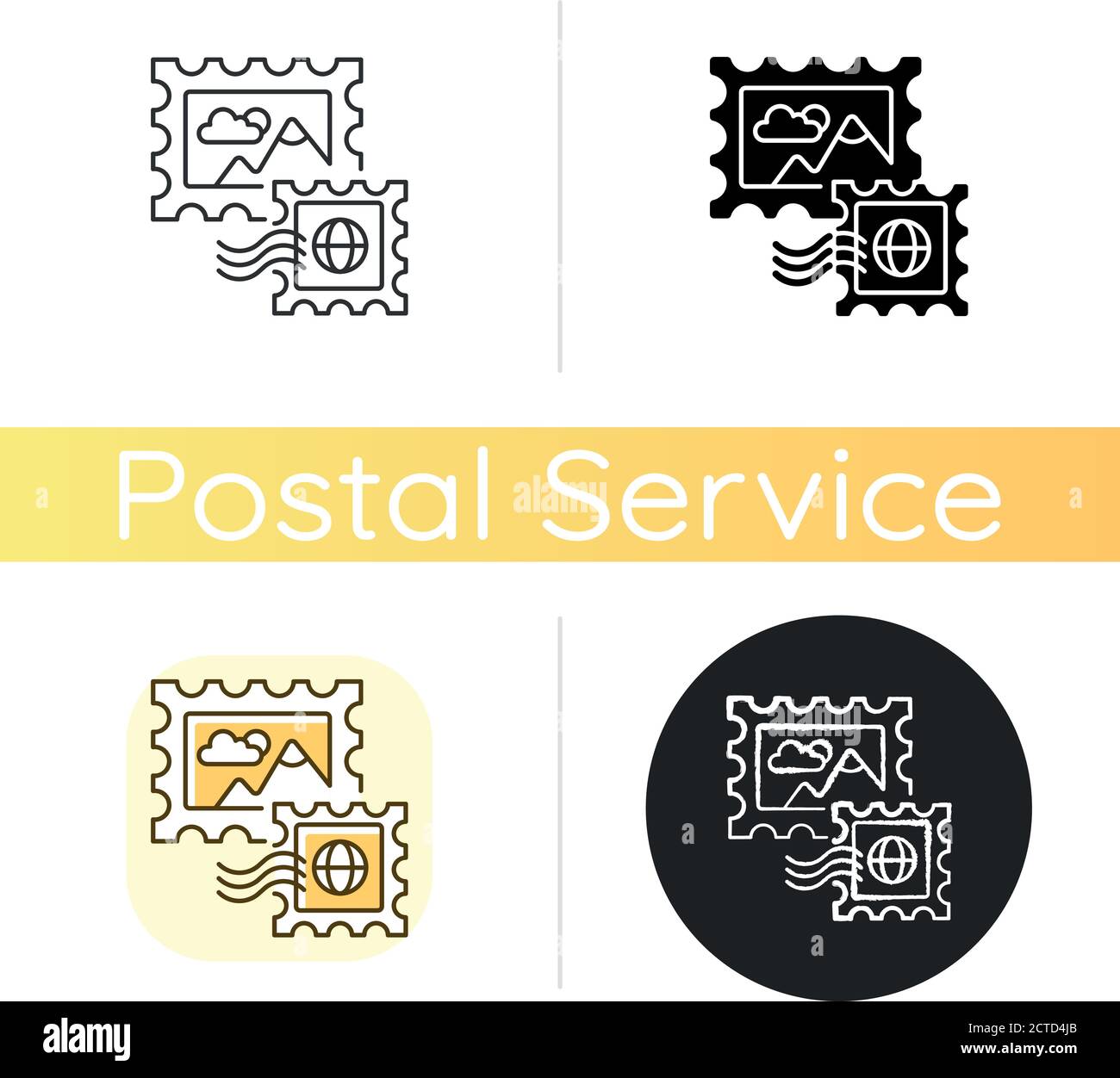 Postage stamps chalk white icon Stock Vector Image & Art - Alamy