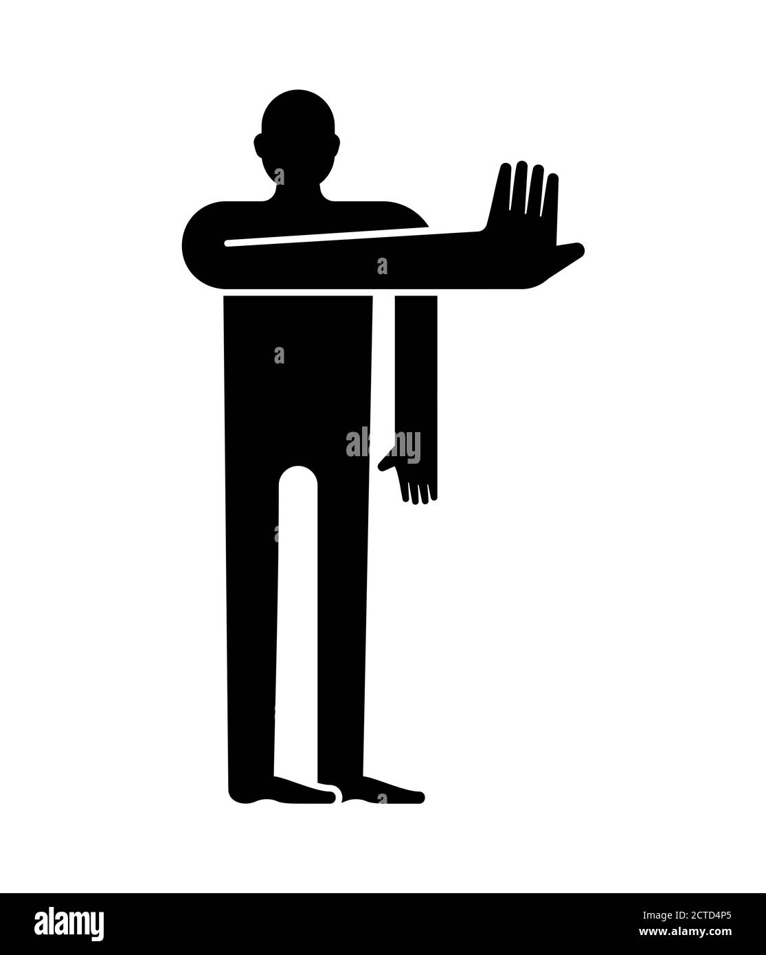 Stop man hand. Avast sign. vector illustration Stock Vector Image & Art ...