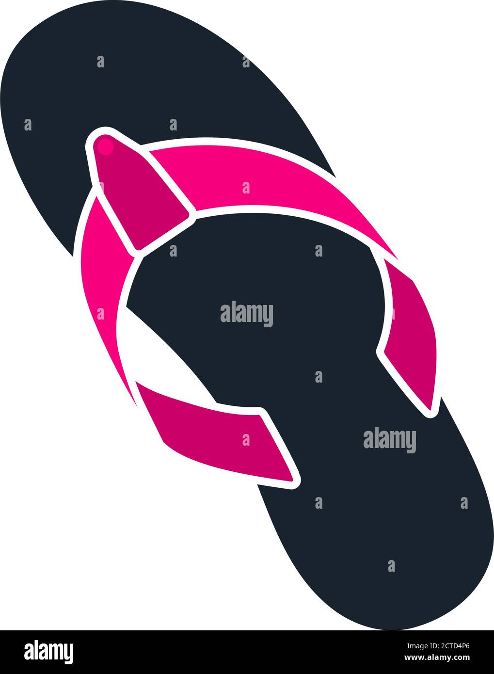 Flip Flop Icon. Flat Color Design. Vector Illustration Stock Vector ...