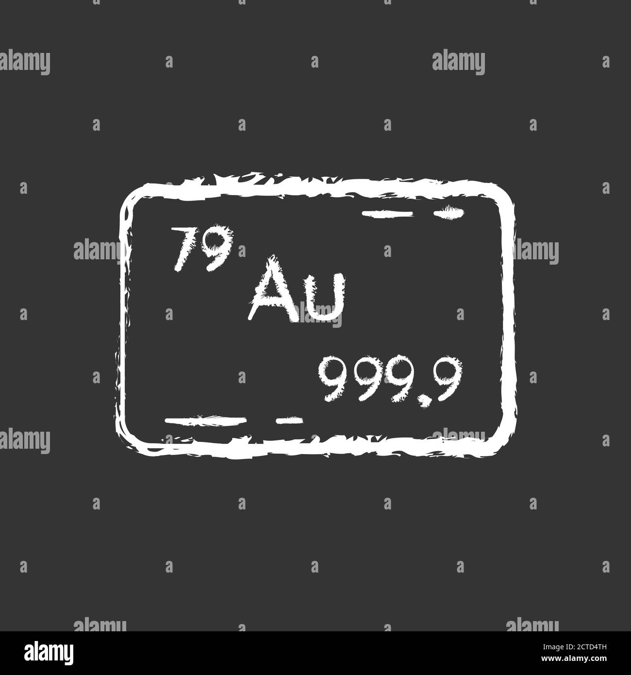 Gold chalk white icon on black background Stock Vector Image & Art - Alamy