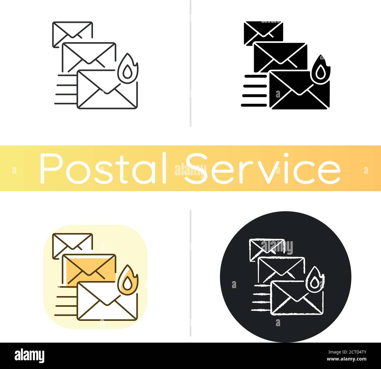 Priority mail chalk white icon Stock Vector Image & Art - Alamy