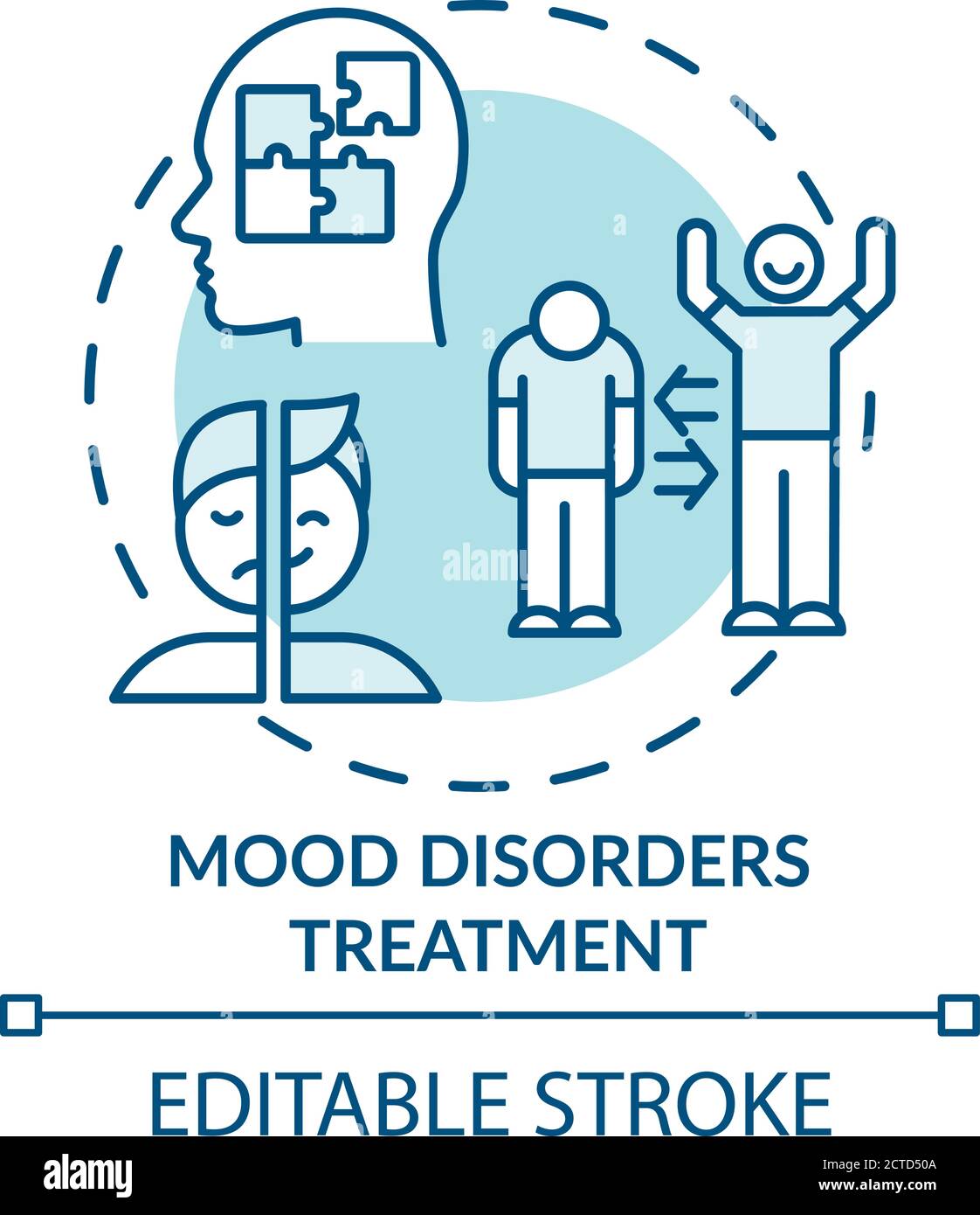 Mood disorders treatment concept icon Stock Vector Image & Art - Alamy