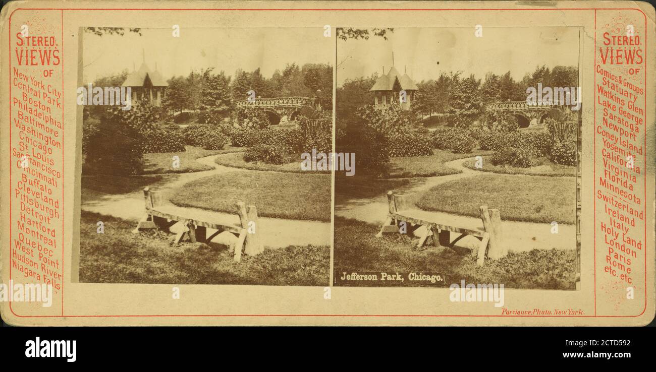Jefferson Park, Chicago., still image, Stereographs, 1850 - 1930 Stock ...
