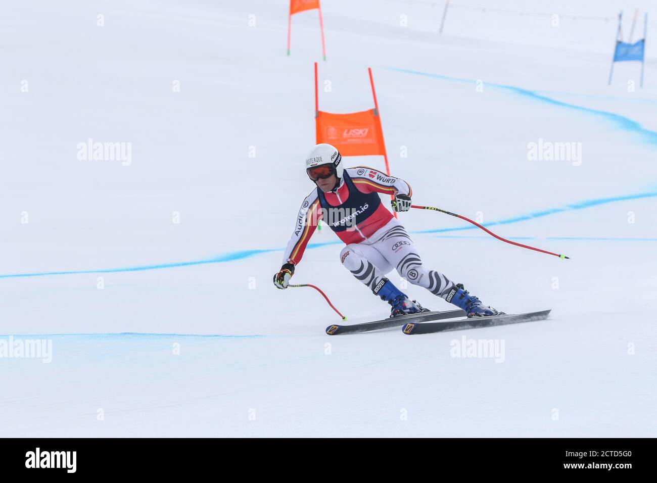 Romed Baumann German alpine skier downhill ski training in Zermatt ...
