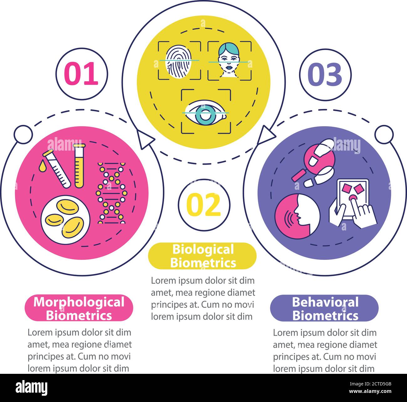 Biometrics types vector infographic template Stock Vector Image & Art ...