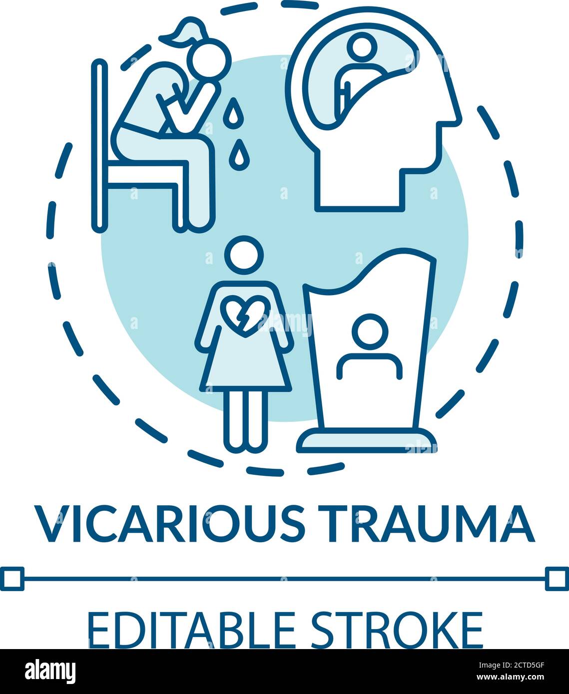 Vicarious trauma concept icon Stock Vector Image & Art - Alamy