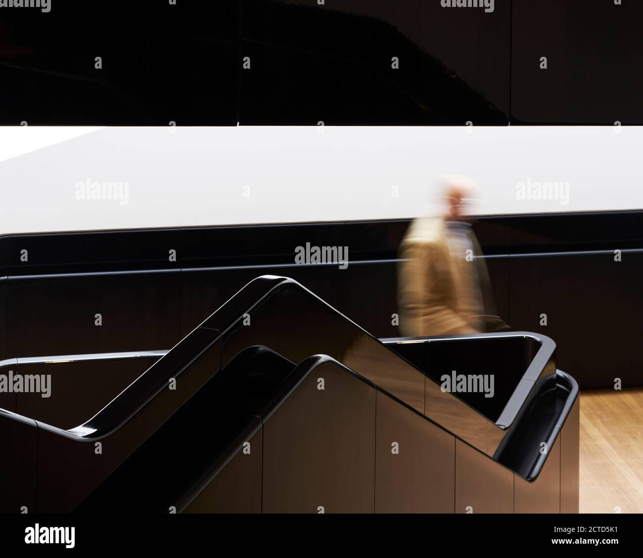 Interior view, detail of staircase to gallery. Exhibition Road Quarter ...