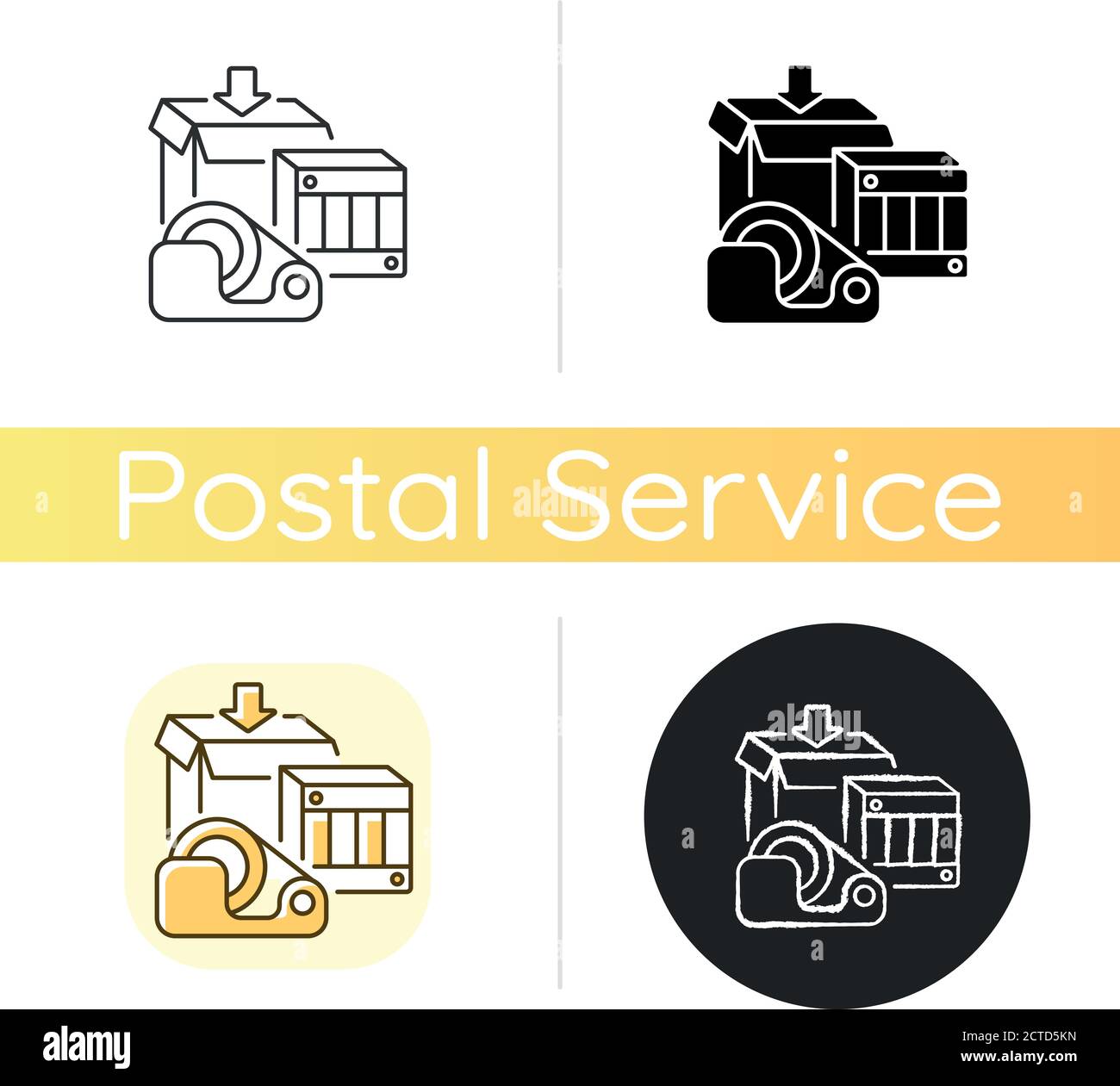 Shipping supplies chalk white icon Stock Vector Image & Art - Alamy