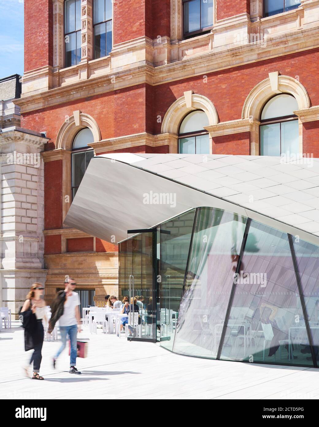 Courtyard and cafe, Exhibition Road Quarter at the Victoria and Albert ...