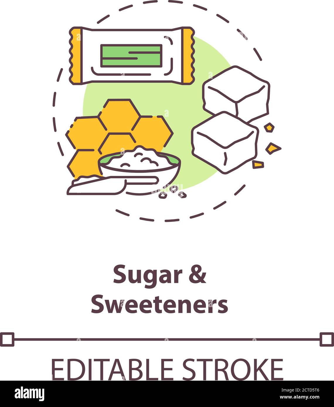 Sugar and sweeteners concept icon Stock Vector Image & Art - Alamy