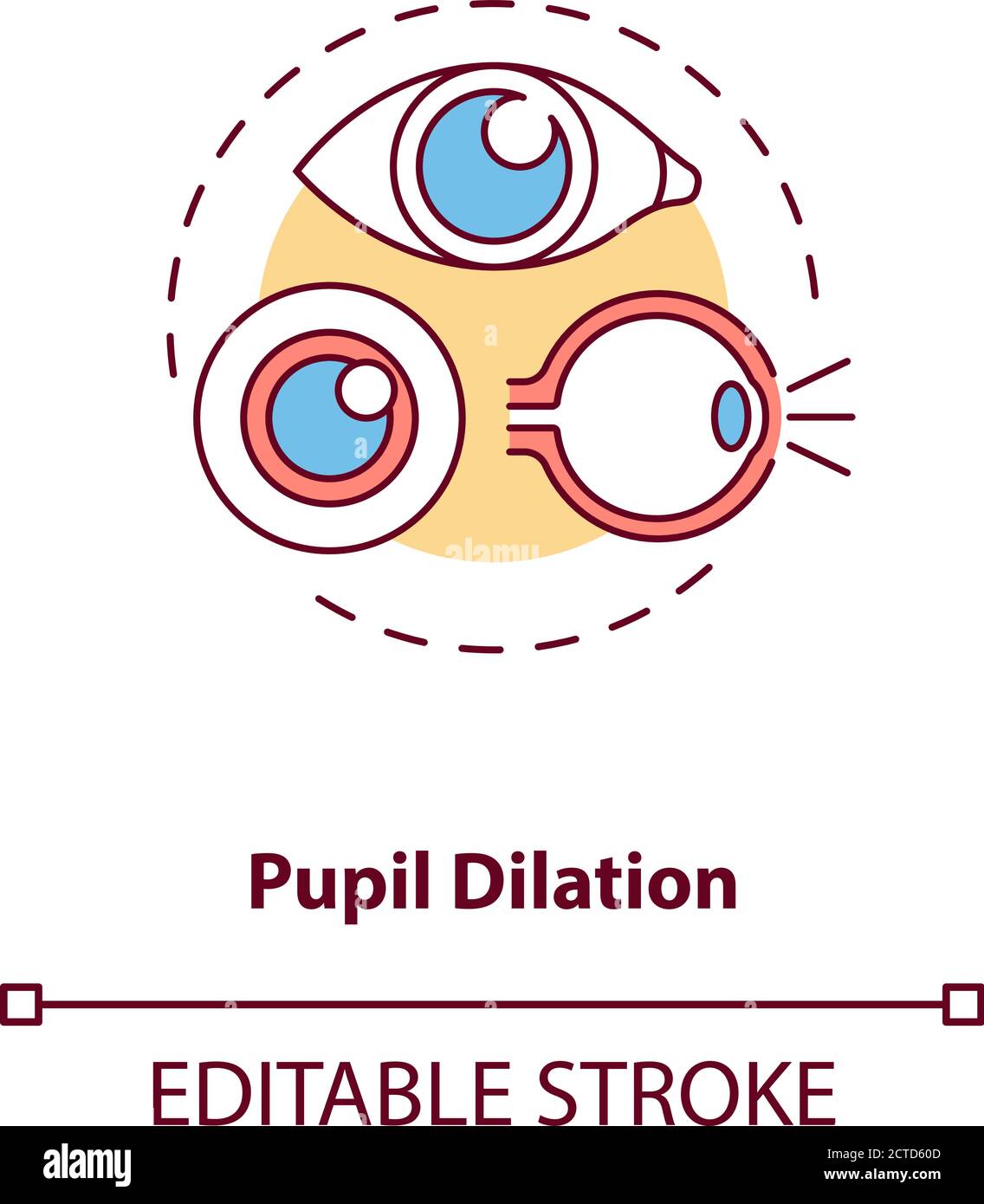 Pupil dilation concept icon Stock Vector Image & Art - Alamy