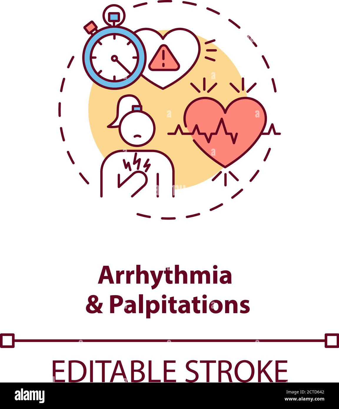 Arrhythmia and palpitations concept icon Stock Vector Image & Art - Alamy