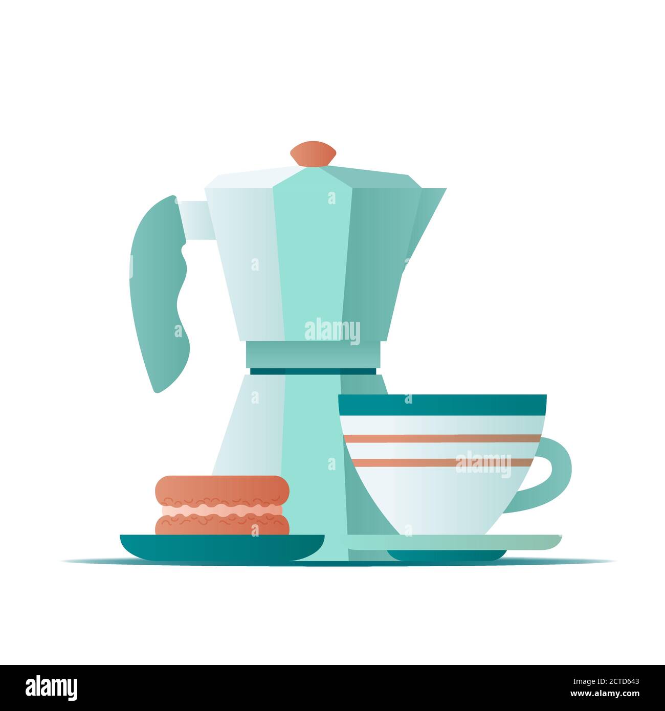 Moka coffee maker on Stock Vector Images - Alamy