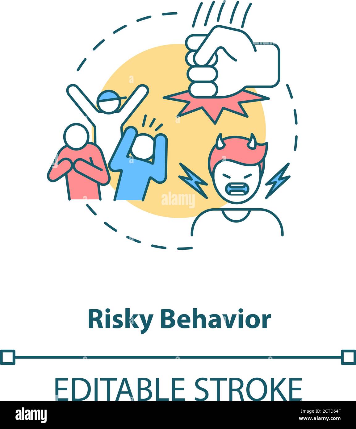 Risky behavior concept icon Stock Vector Image & Art - Alamy