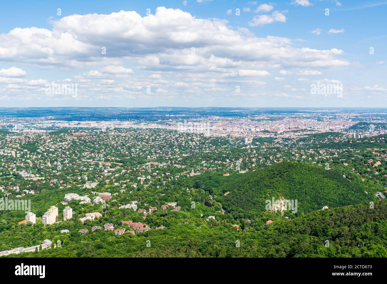 View over Budapest, the capital of Hungary, from Elizabeth Lookout ...