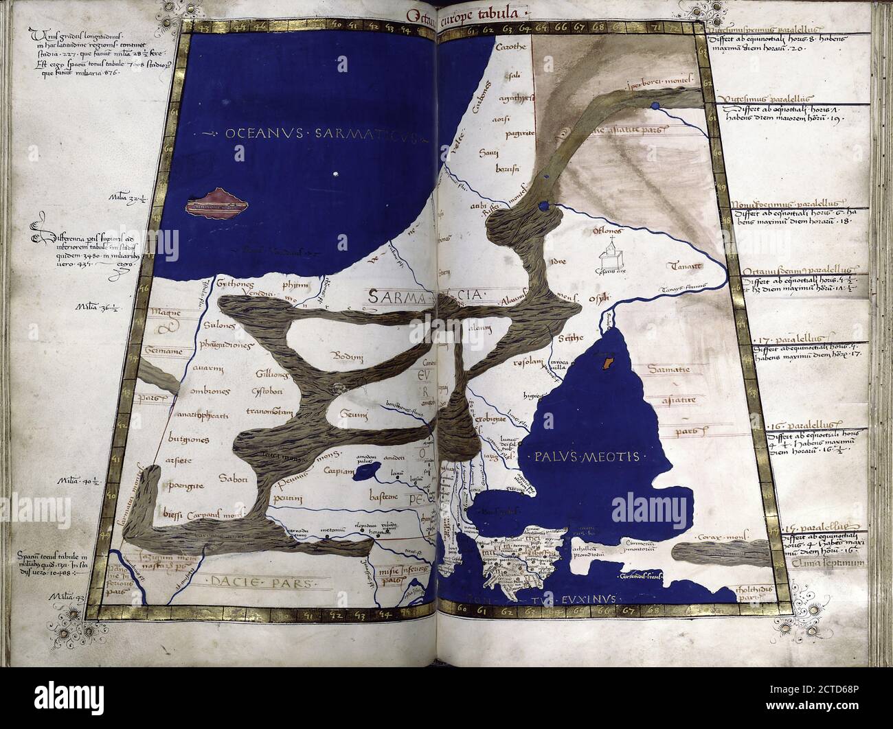 Eighth map of Europe, in full gold border., still image, Religious ...