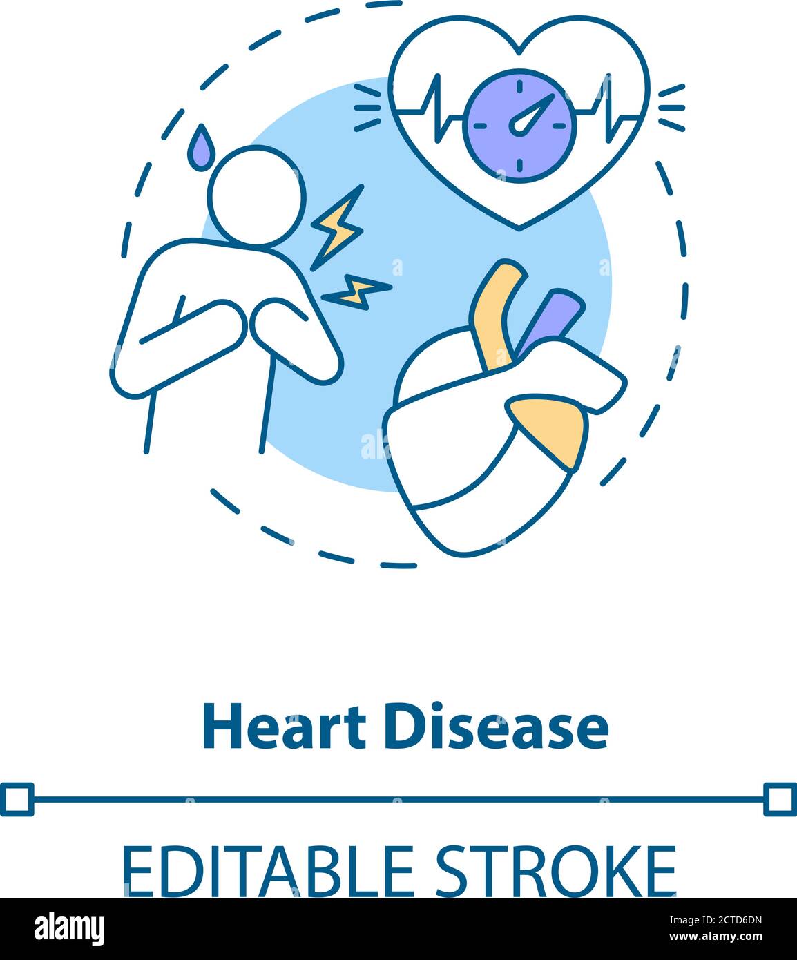 Heart disease concept icon Stock Vector Image & Art - Alamy