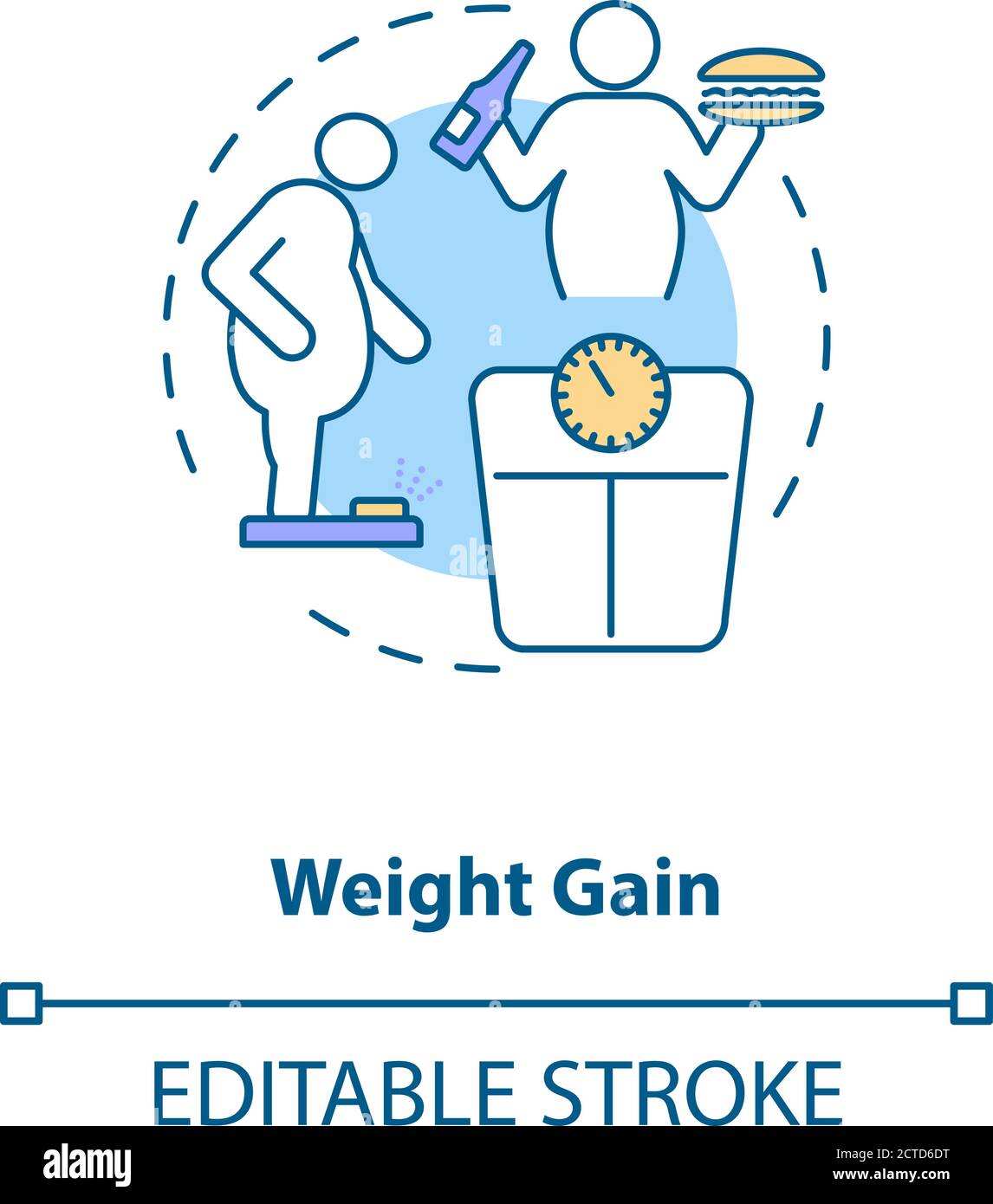 Weight gain concept icon Stock Vector Image & Art - Alamy