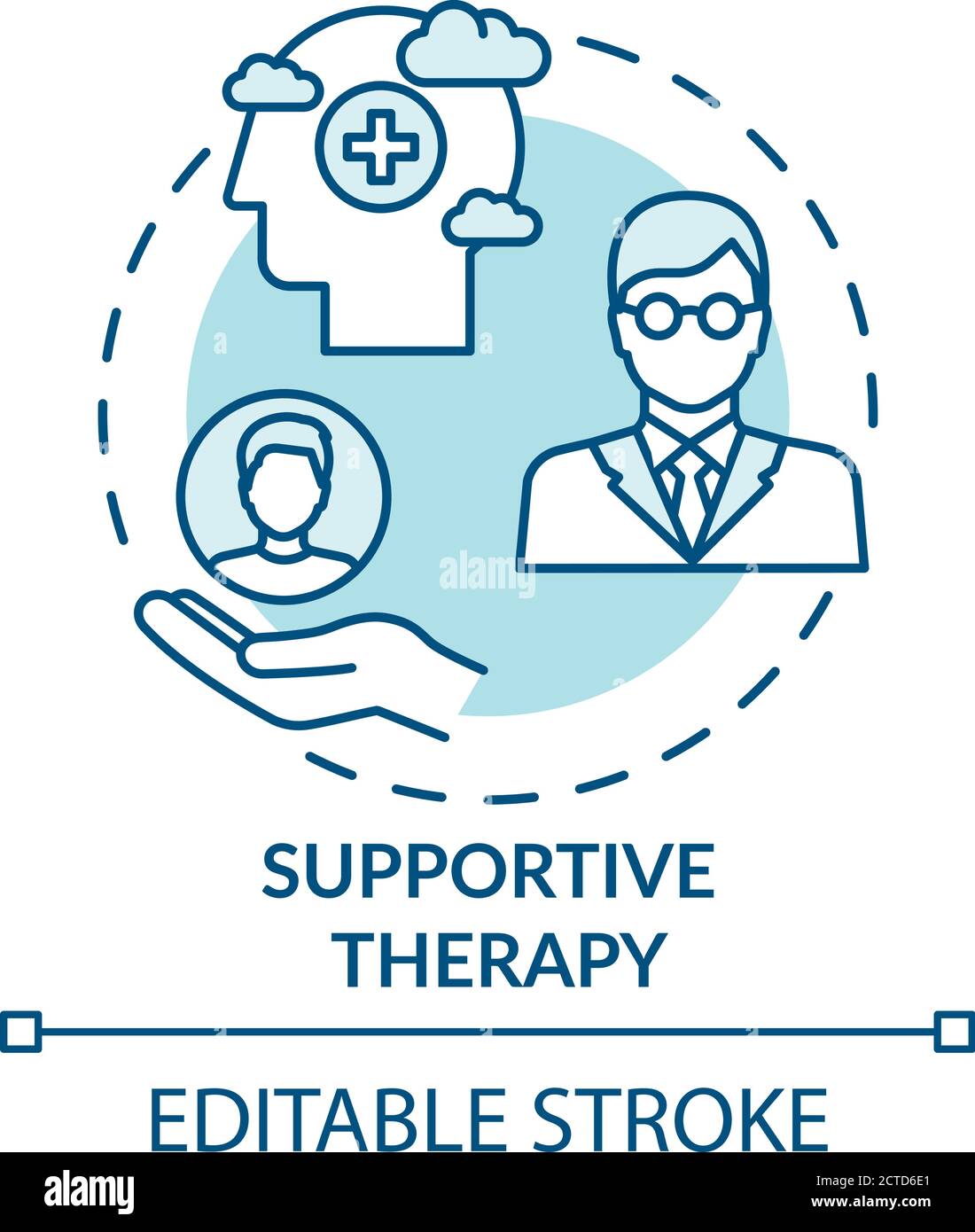 Supportive therapy concept icon Stock Vector Image & Art - Alamy