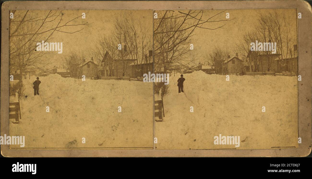 Snow covered street, Victor, Iowa., still image, Stereographs, 1870 ...