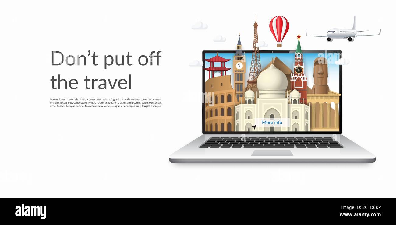 Travel and tourism landing page template Stock Vector Image & Art - Alamy