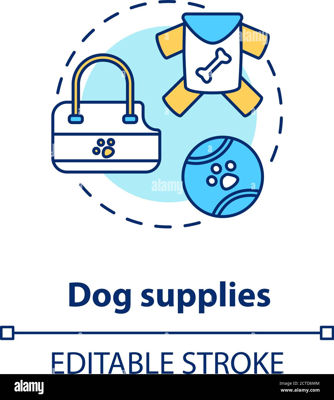 Dog supplies concept icon Stock Vector Image & Art - Alamy
