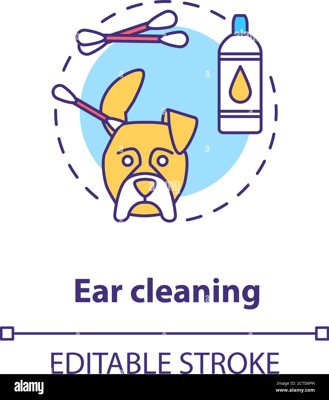 Ear cleaning concept icon Stock Vector Image & Art - Alamy
