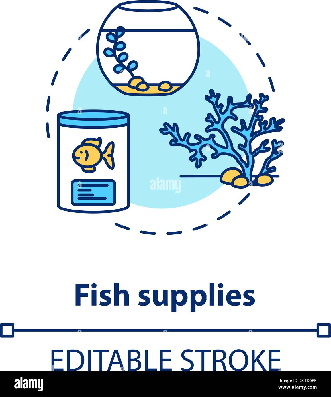 Fish supplies concept icon Stock Vector Image & Art - Alamy