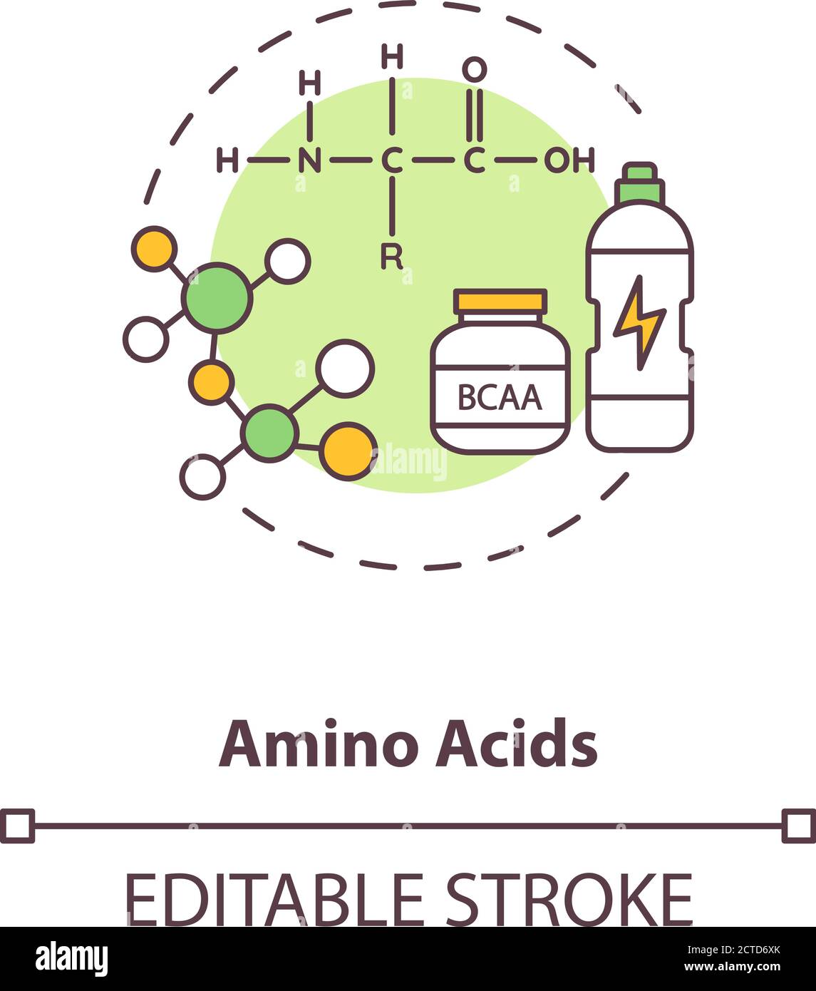 Amino acids line icon Stock Vector Images - Alamy