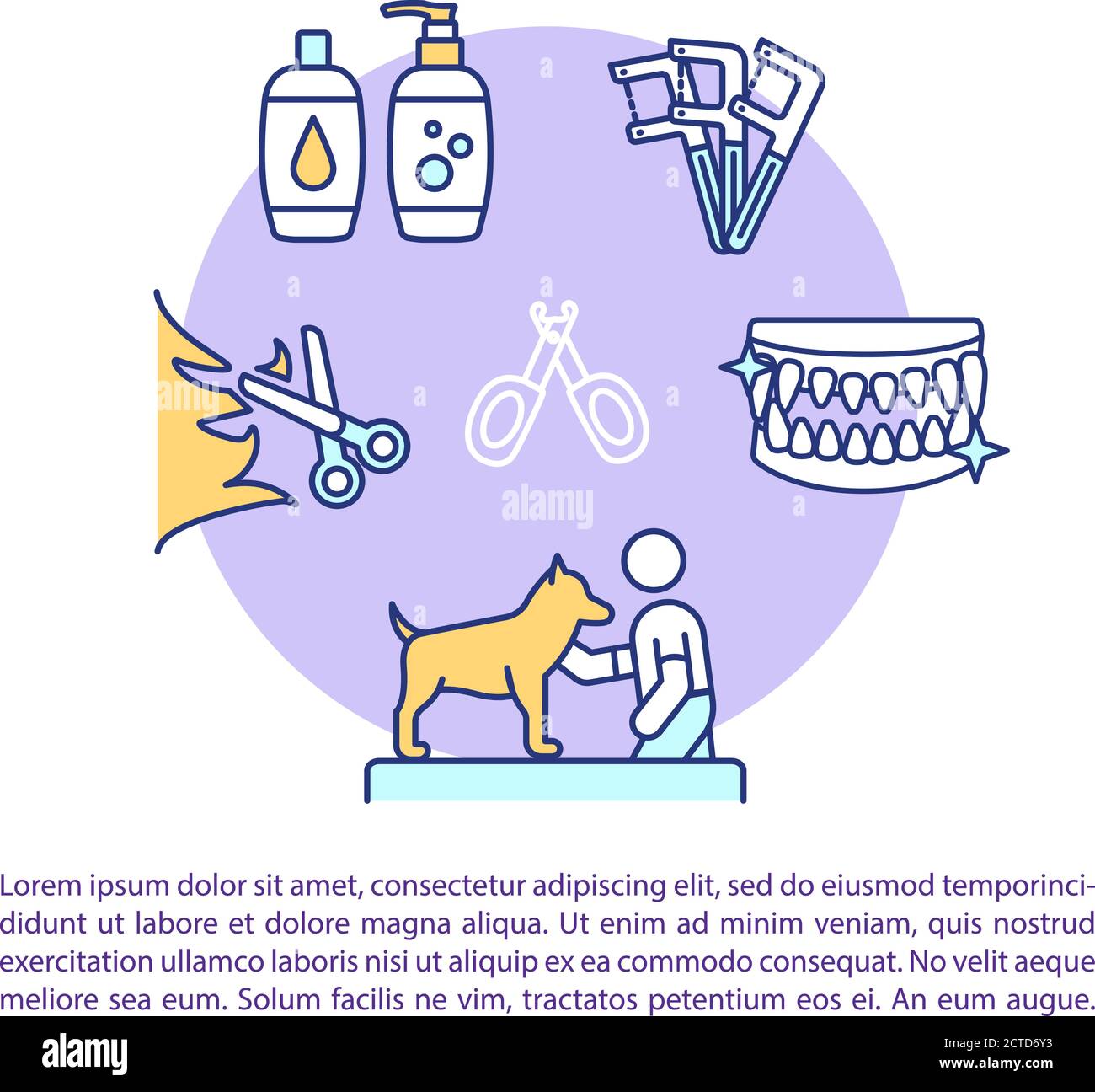 Grooming services types concept icon with text Stock Vector Image & Art ...