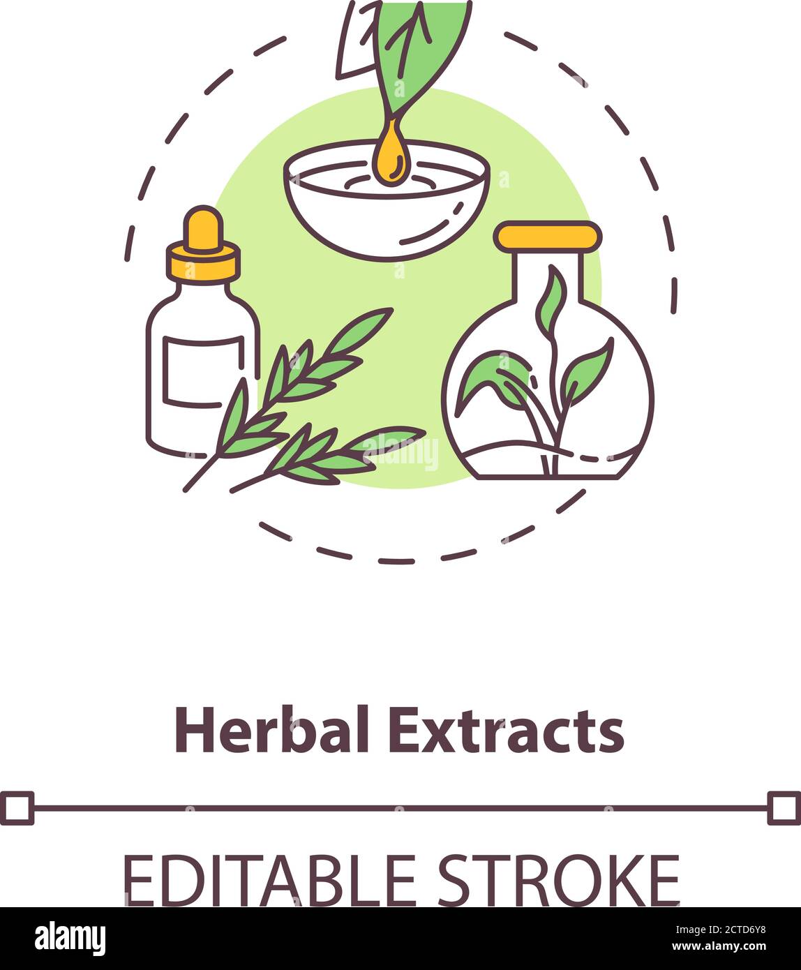 Herbal extracts concept icon Stock Vector Image & Art - Alamy