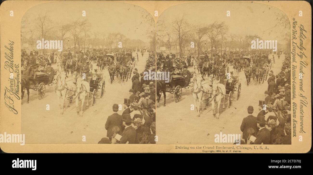 Driving on the Grand Boulevard, Chicago, U.S.A., still image ...