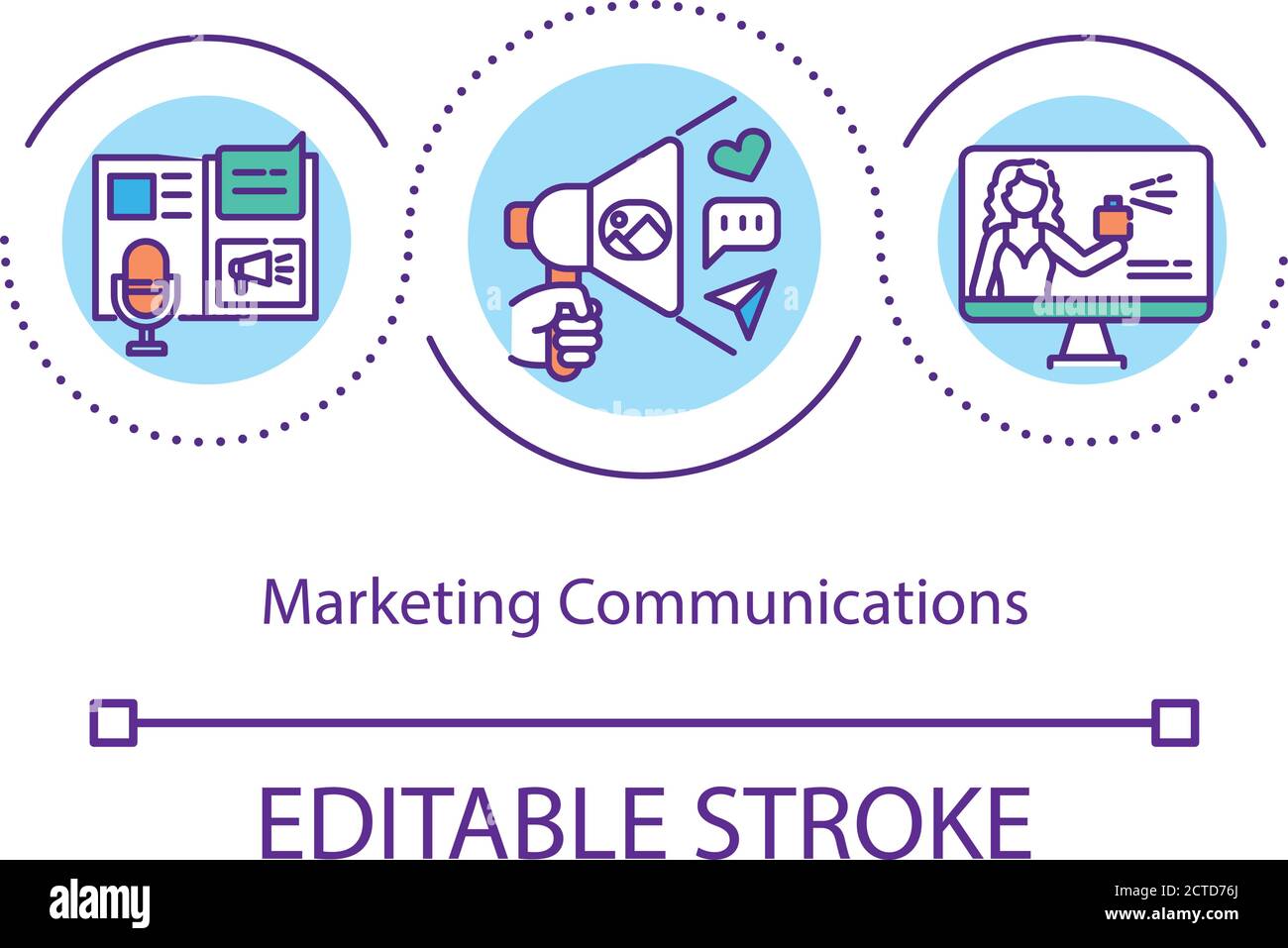 Marketing communications concept icon Stock Vector Image & Art - Alamy