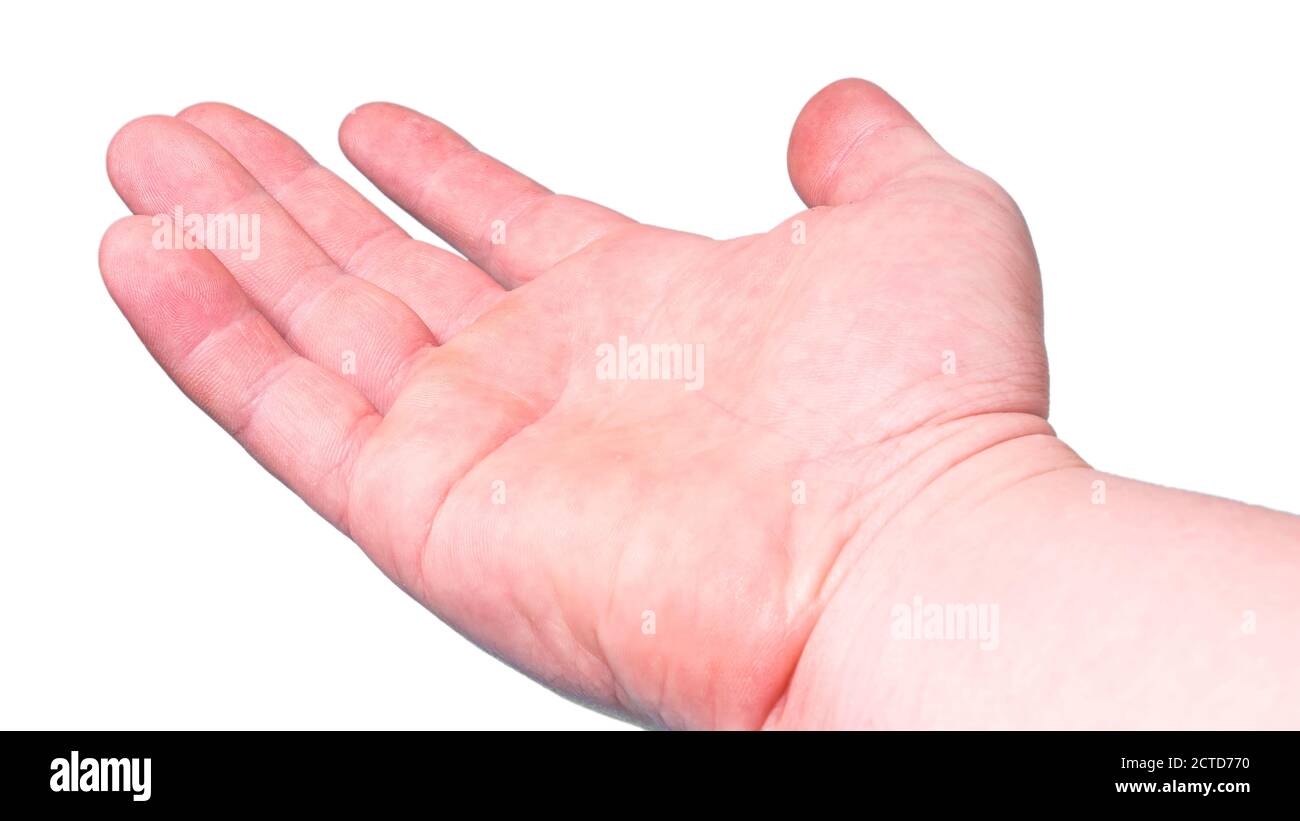 Right hand on a white background Stock Photo - Alamy