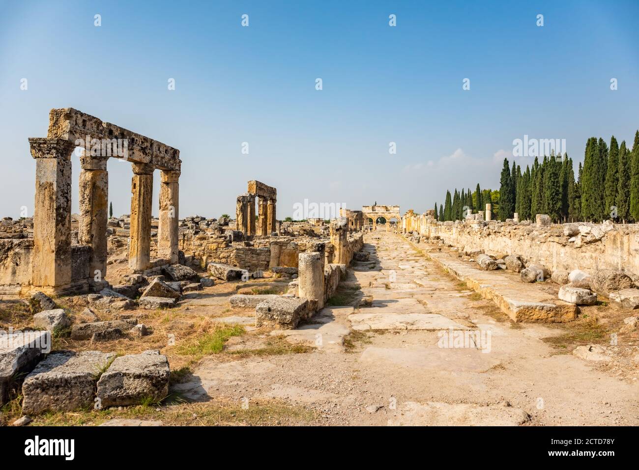 Hierapolis ancient city ruins Pamukkale Turkey. UNESCO world heritage site Stock Photo - Alamy