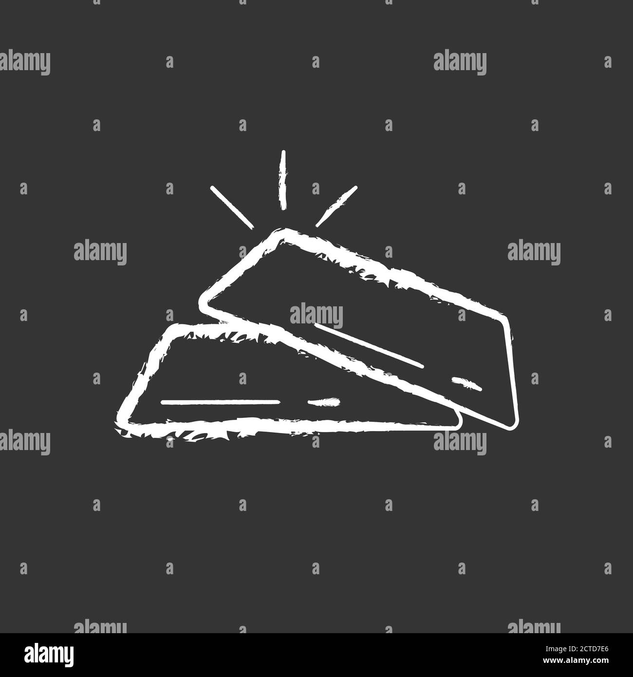 Bullion chalk white icon on black background Stock Vector Image & Art ...