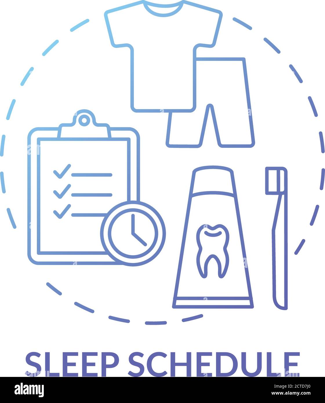 Sleep schedule blue gradient concept icon Stock Vector Image & Art - Alamy