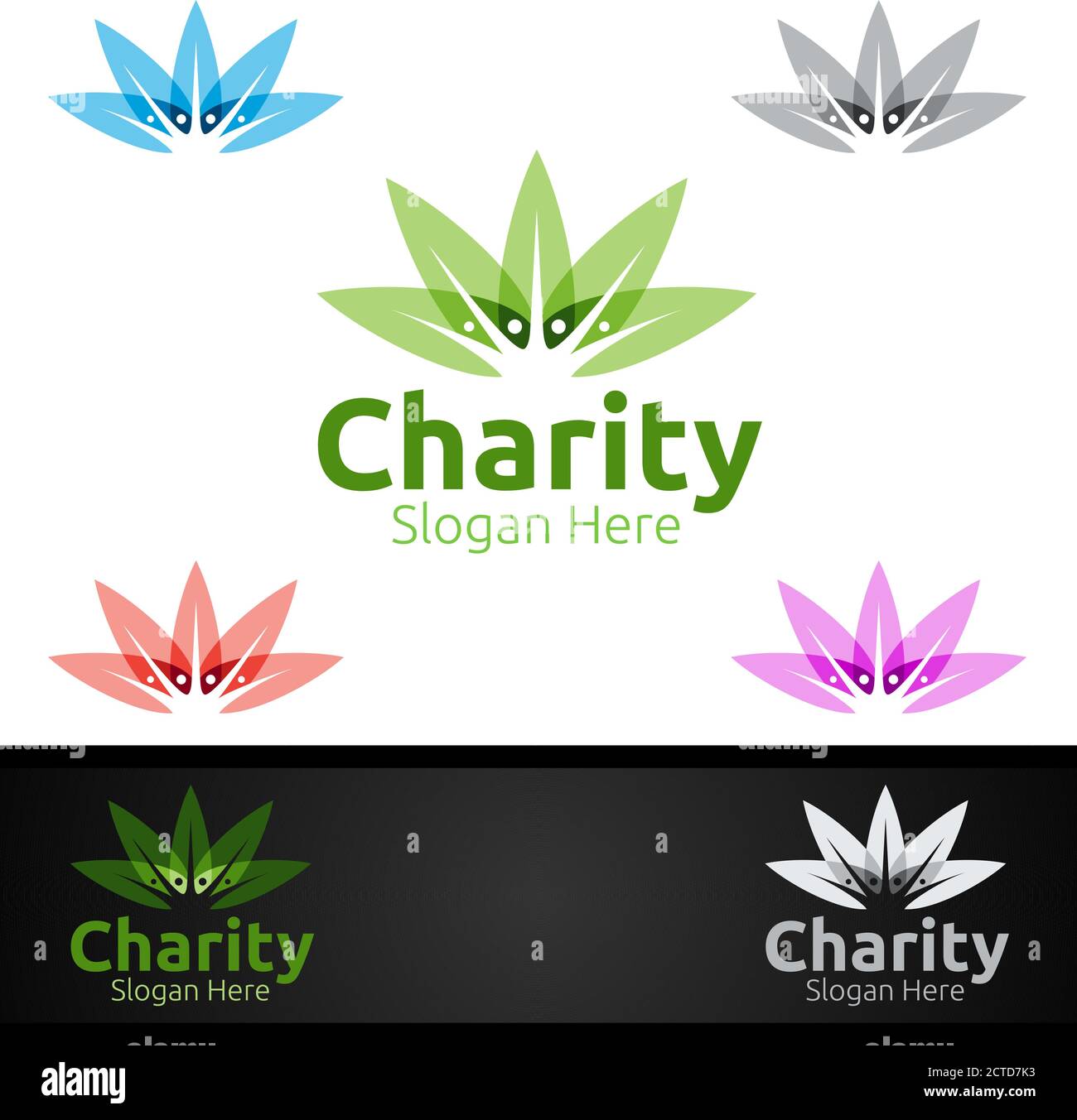 Natural Helping Hand Charity Foundation Creative Logo for Voluntary ...
