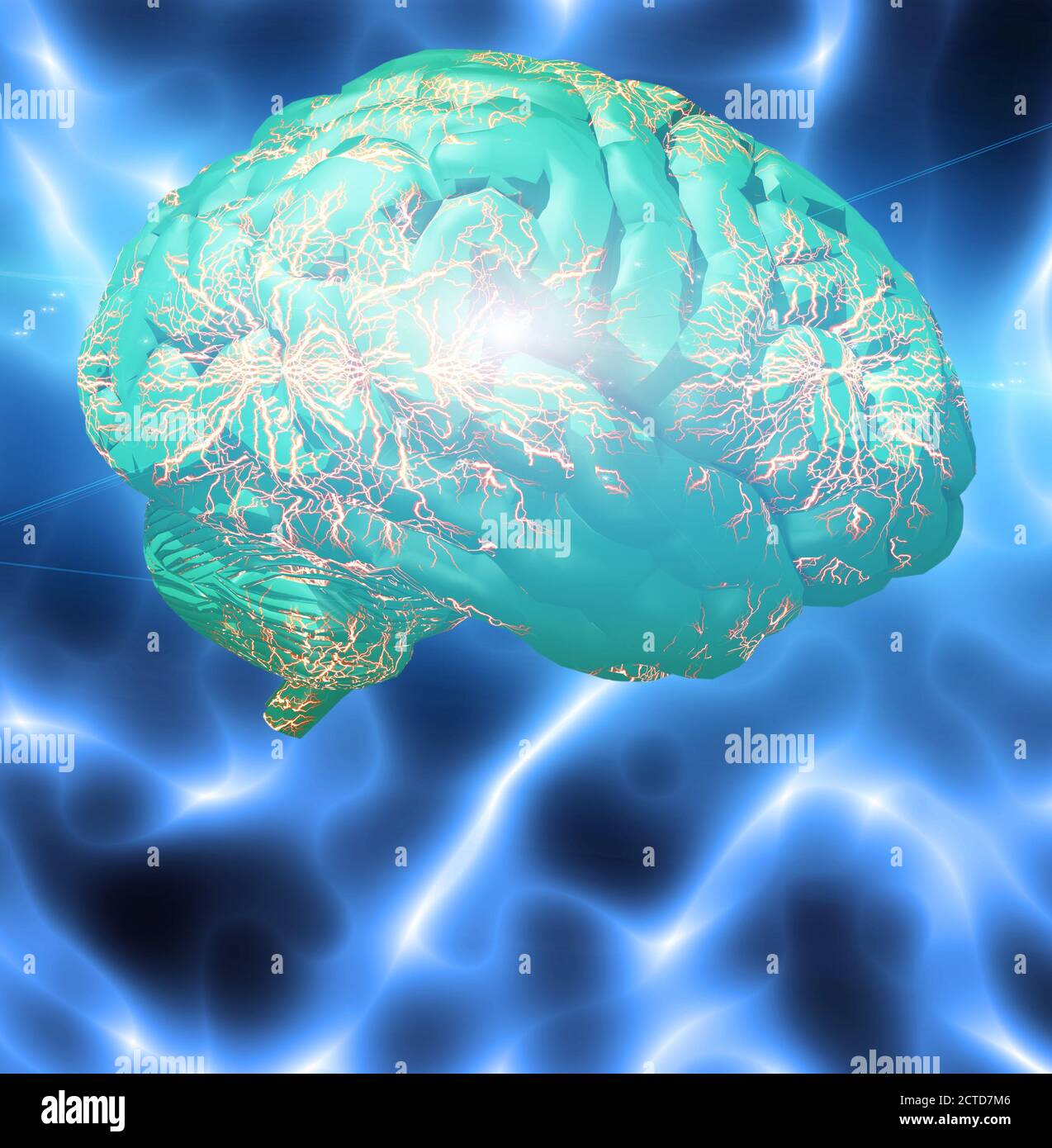 Electrical discharges in the brain Stock Photo - Alamy